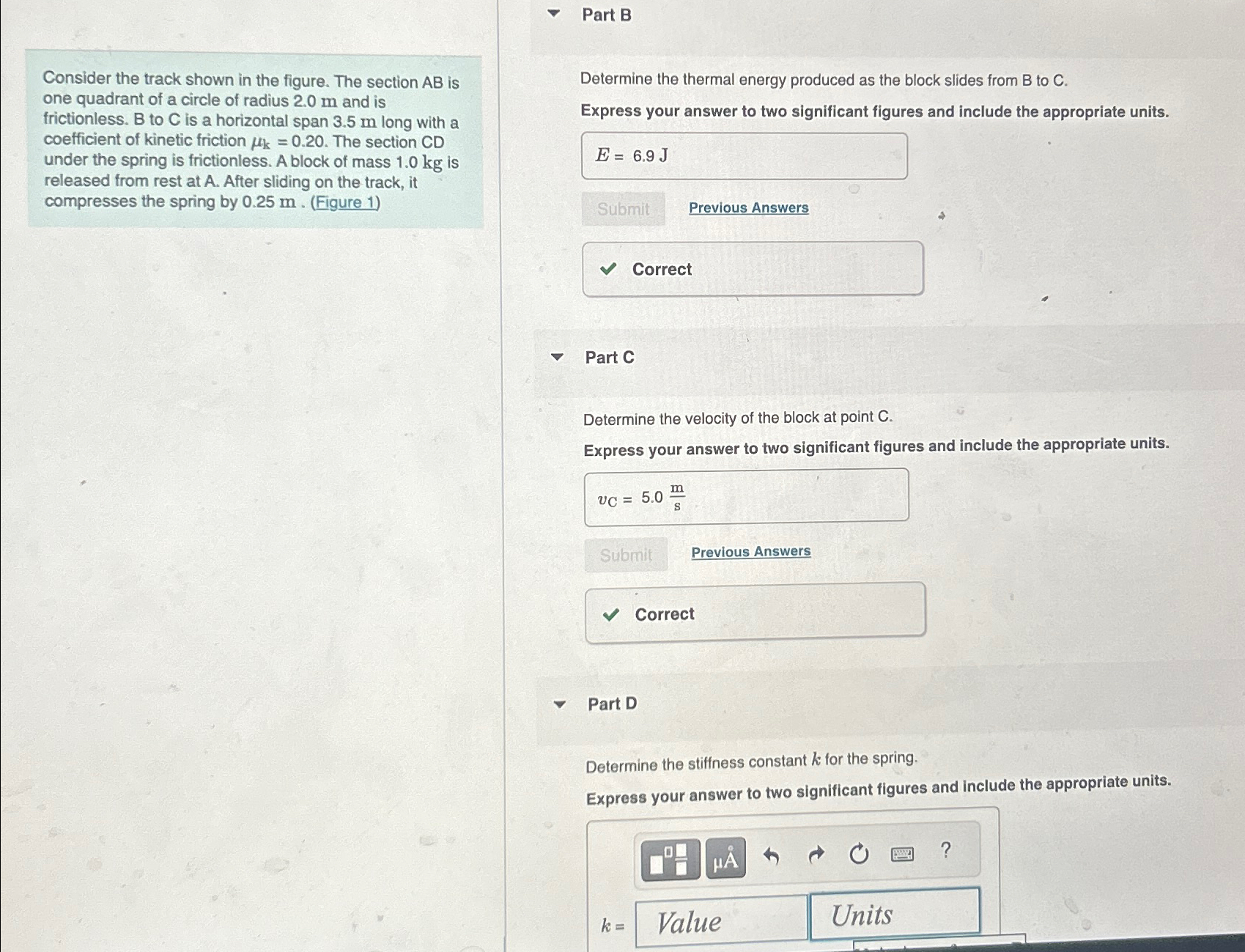 Solved Part BConsider the track shown in the figure. The | Chegg.com