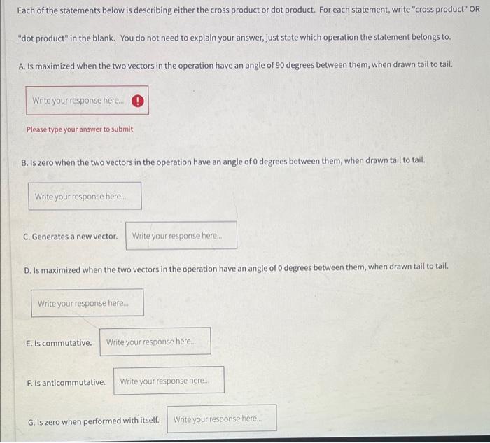 Solved Each of the statements below is describing either the | Chegg.com