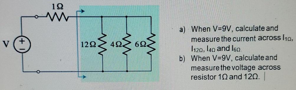 Solved 122 V 1222 20343ook a) When V=9V, calculate and | Chegg.com