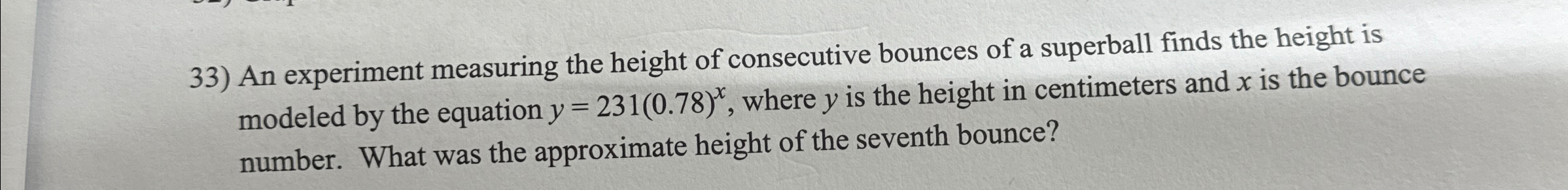 Solved An experiment measuring the height of consecutive | Chegg.com