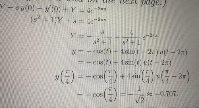 Solved i dont understand how sin(t-2pi) becomes sin(t) and | Chegg.com