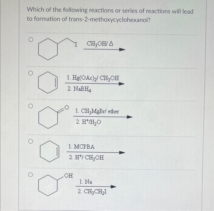 Solved Which of the following reactions or series of | Chegg.com