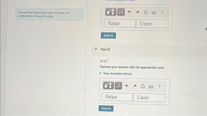 Solved Part A tollowing to basic Sl units or a pn of basio | Chegg.com