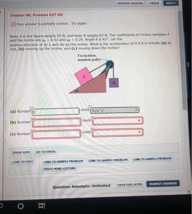 Solved PRINTER VERSION « BACK NEXT Chapter 06, Problem 027 | Chegg.com