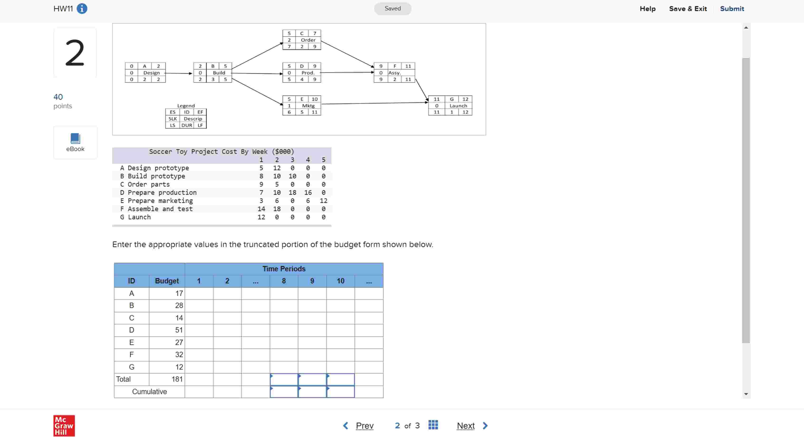 Enter the appropriate values in the truncated portion | Chegg.com