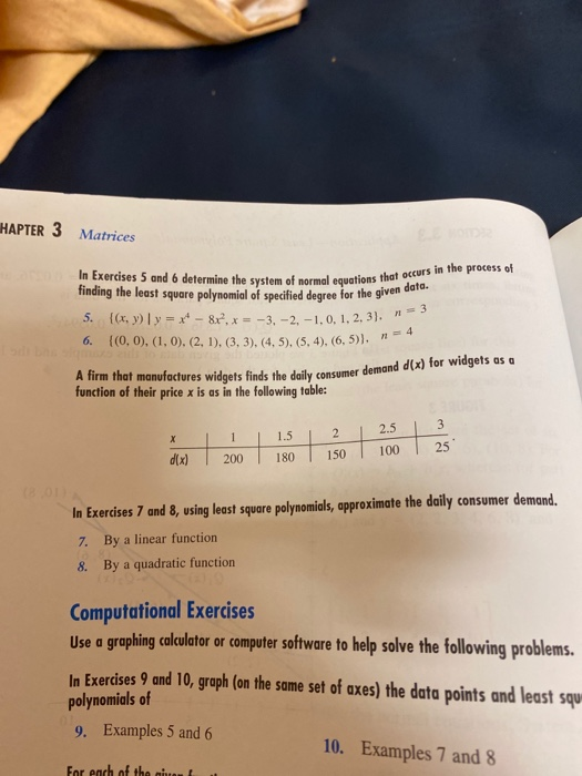Solved HAPTER 3 Matrices the system of normal equations that | Chegg.com