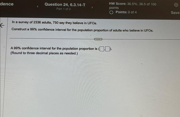 Use the given confidence interval to find the margin | Chegg.com