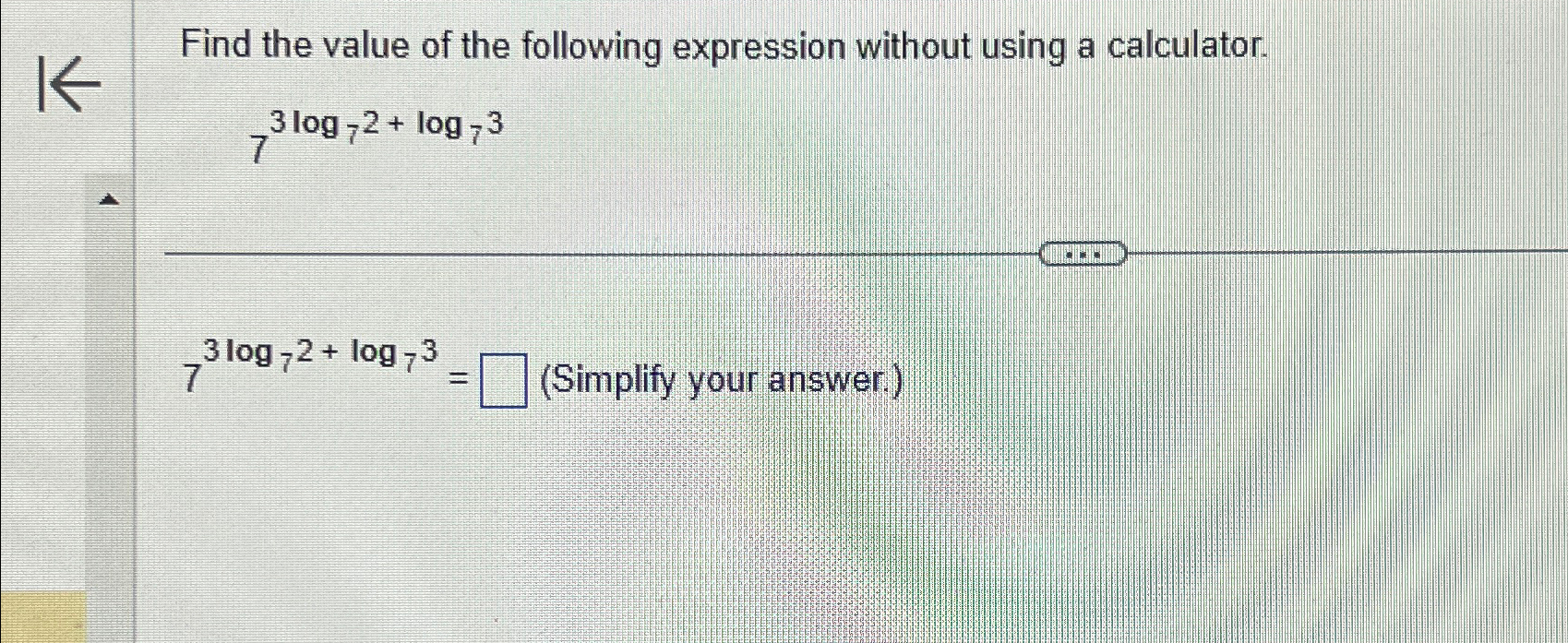 Solved Find the value of the following expression without | Chegg.com