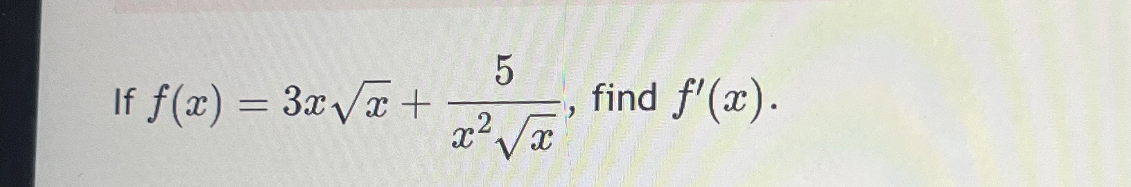 Solved If f(x)=3xx2+5x2x2, ﻿find f'(x) | Chegg.com