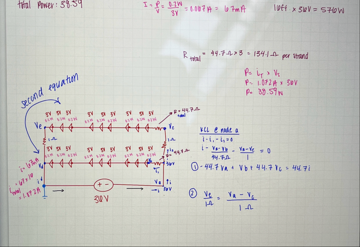 Use node voltage analysis To write three system of | Chegg.com