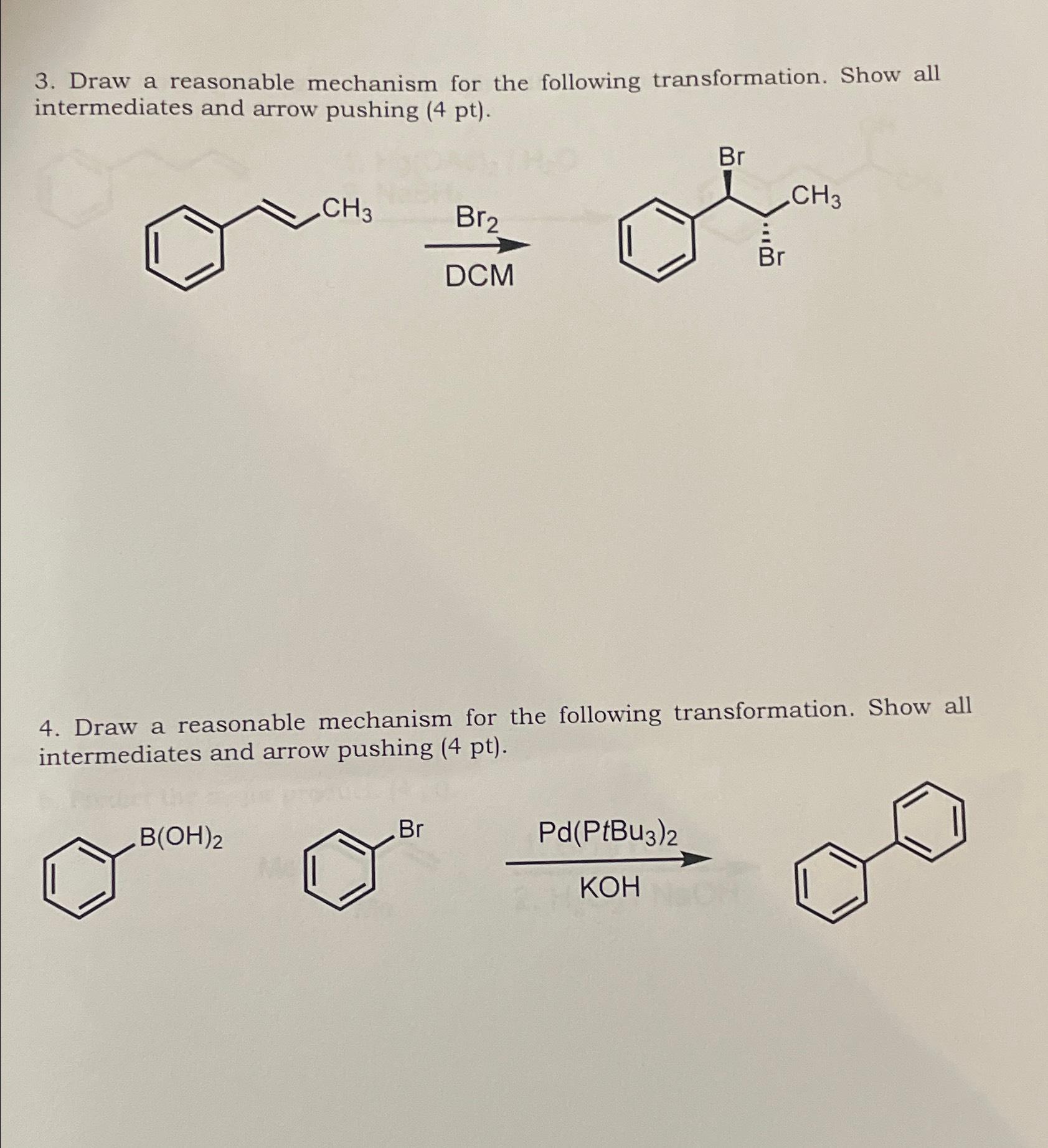 Solved Draw a reasonable mechanism for the following | Chegg.com