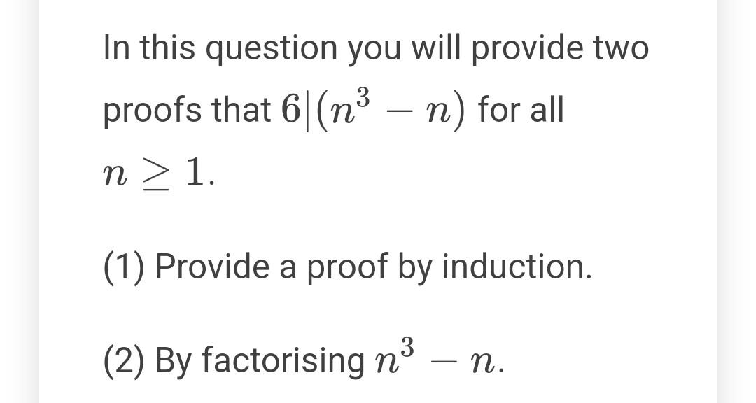 Solved In this question you will provide two proofs that | Chegg.com