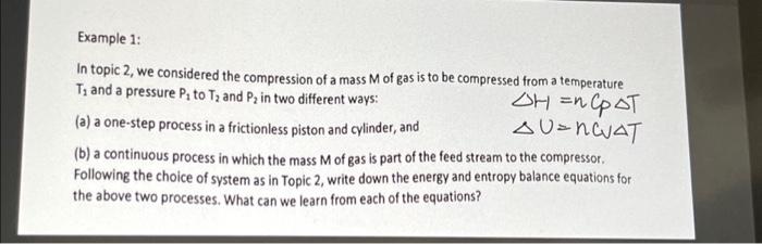 Solved Example 1: In topic 2, we considered the compression | Chegg.com