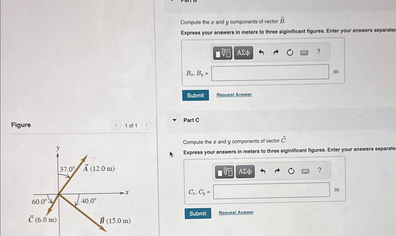 Solved Compute the x and y components of vector | Chegg.com
