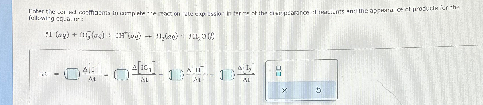 Solved Enter the correct coefficients to complete the | Chegg.com
