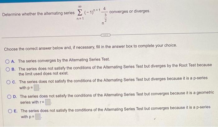 Solved Determine whether the alternating series | Chegg.com