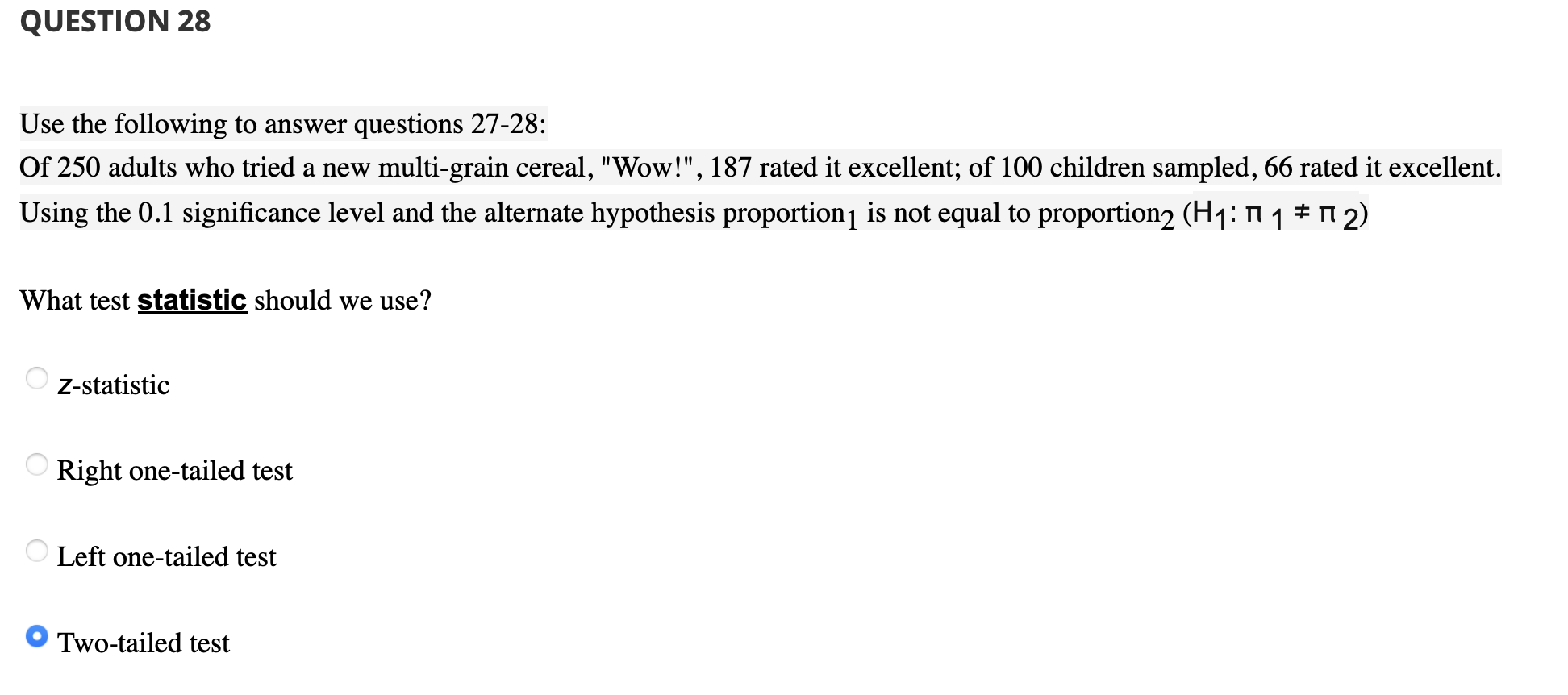 Solved QUESTION 27Use the following to answer questions | Chegg.com