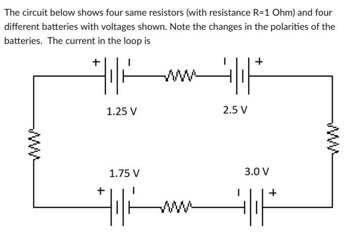 Solved The circuit below shows four same resistors (with | Chegg.com