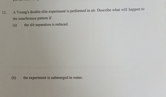 Solved A Young's double-slits experiment is performed in | Chegg.com