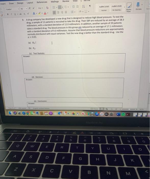 Solved Mailings Review TOH References View Insert Draw | Chegg.com