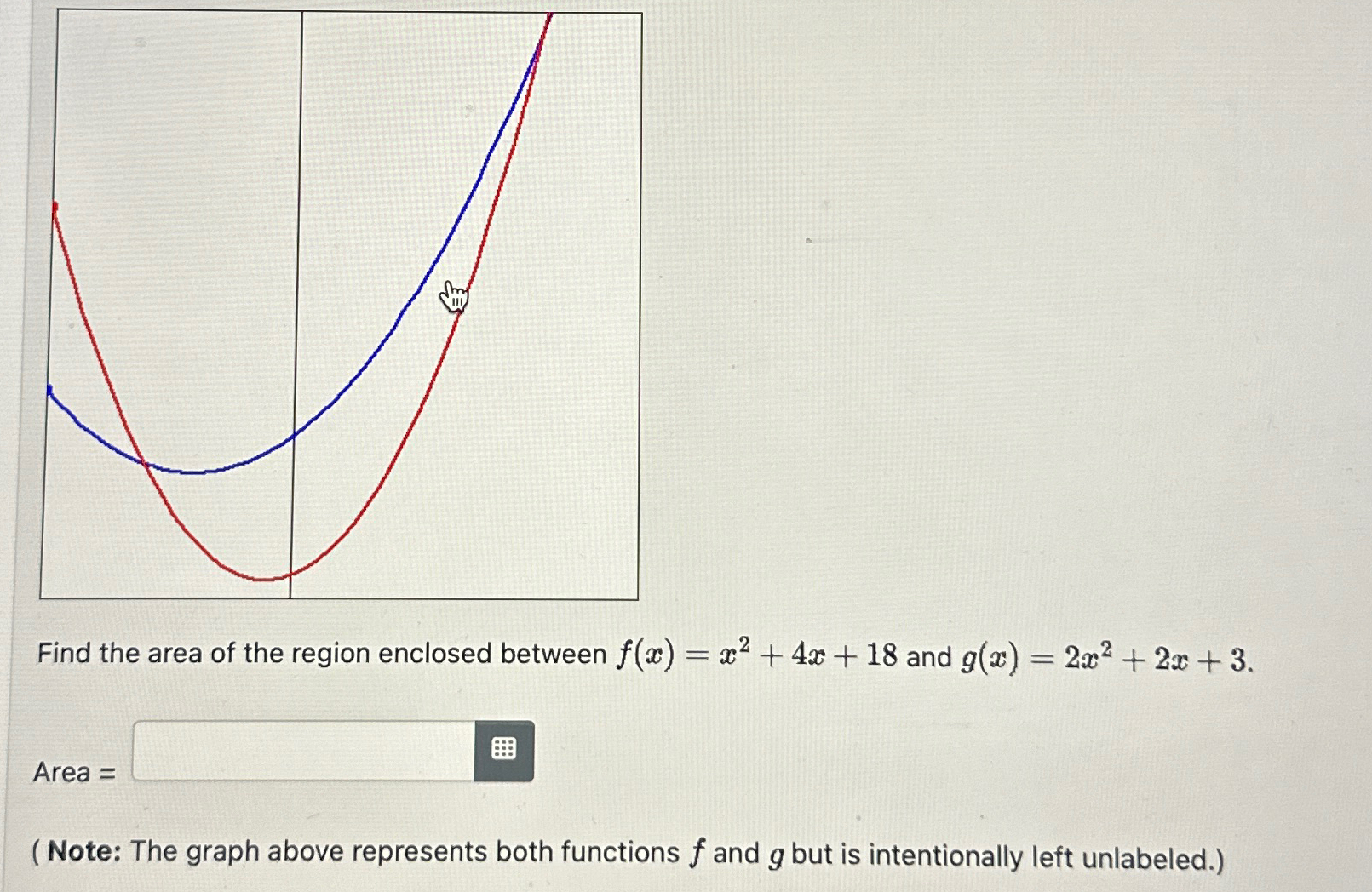 Solved Find the area of the region enclosed between | Chegg.com