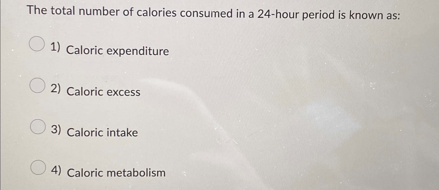 Solved The total number of calories consumed in a 24 -hour | Chegg.com