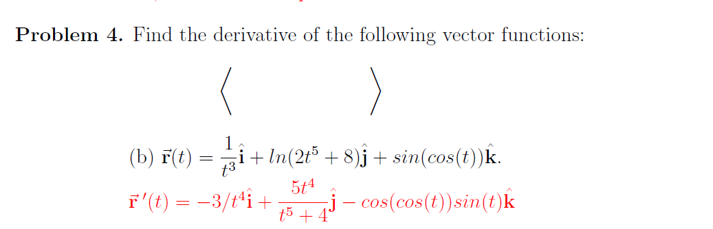 Solved Problem 4. ﻿Find the derivative of the following | Chegg.com