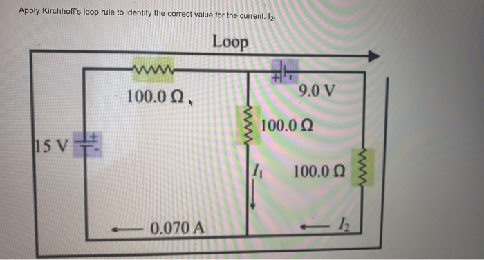 Solved Apply Kirchhoff's loop rule to identify the correct | Chegg.com