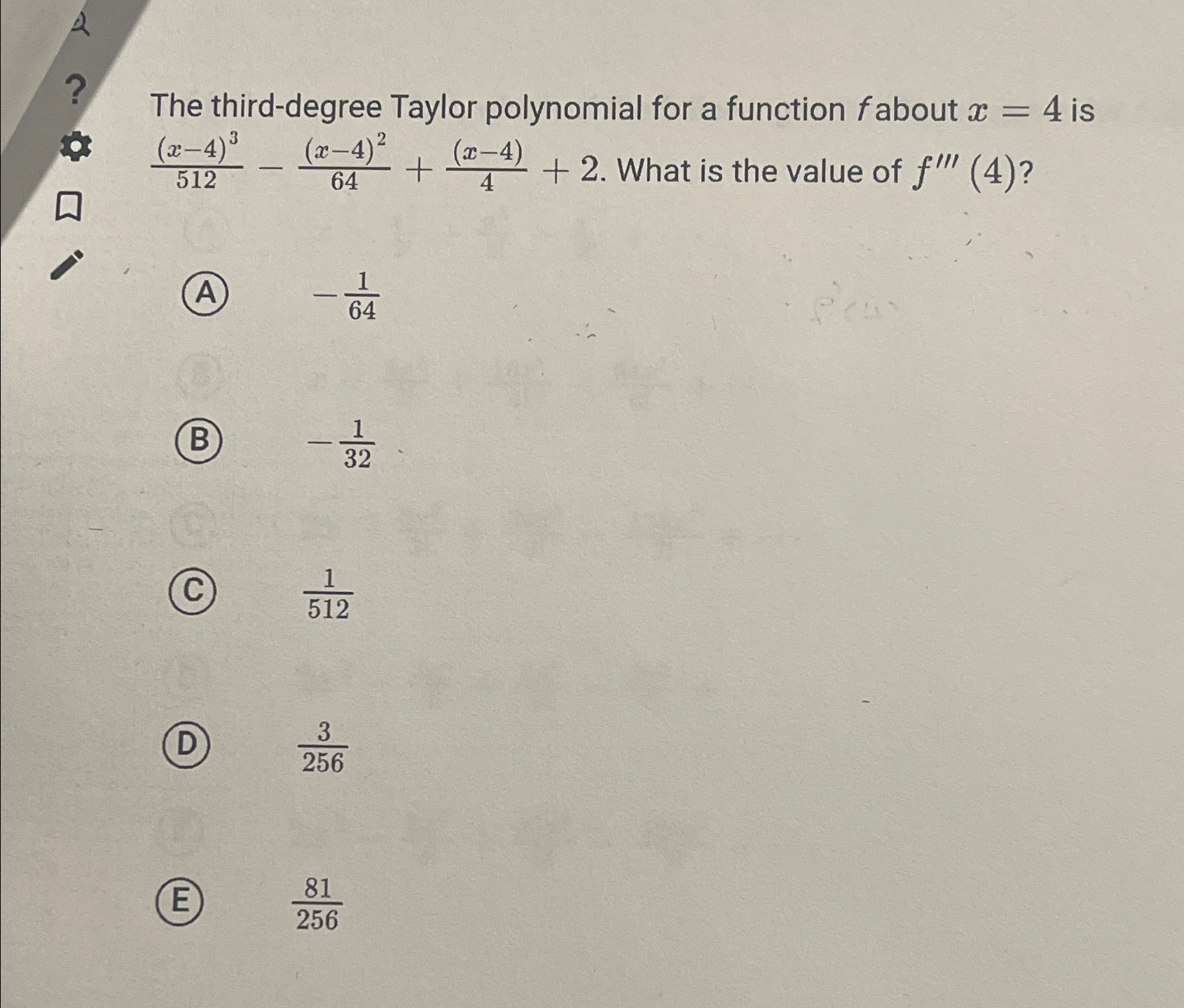 Solved The third-degree Taylor polynomial for a function f | Chegg.com