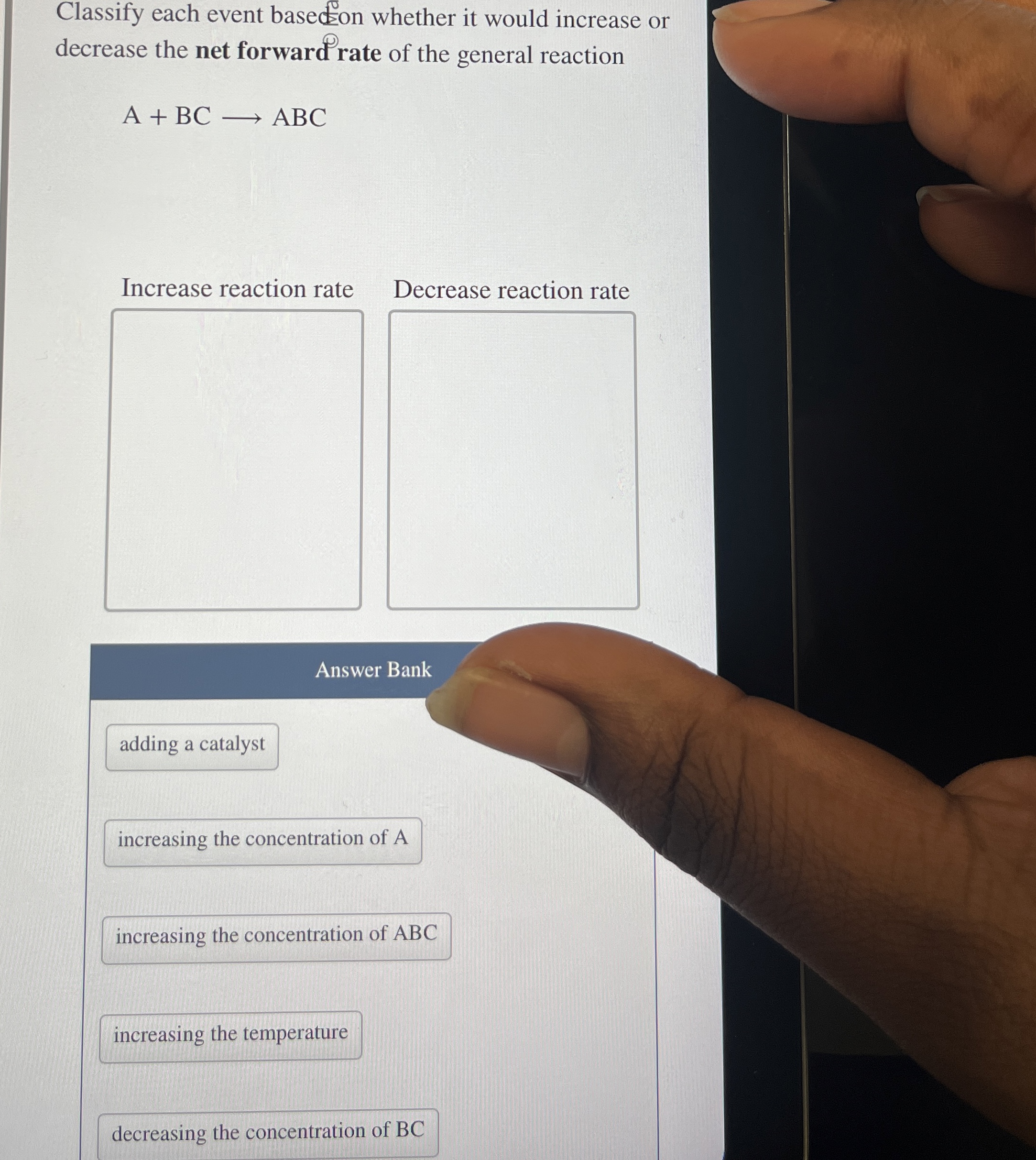 Solved Classify each event basecton whether it would | Chegg.com