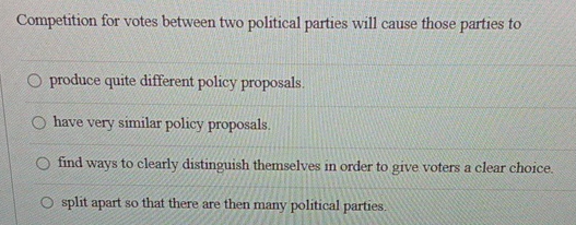 Solved Competition for votes between two political parties | Chegg.com