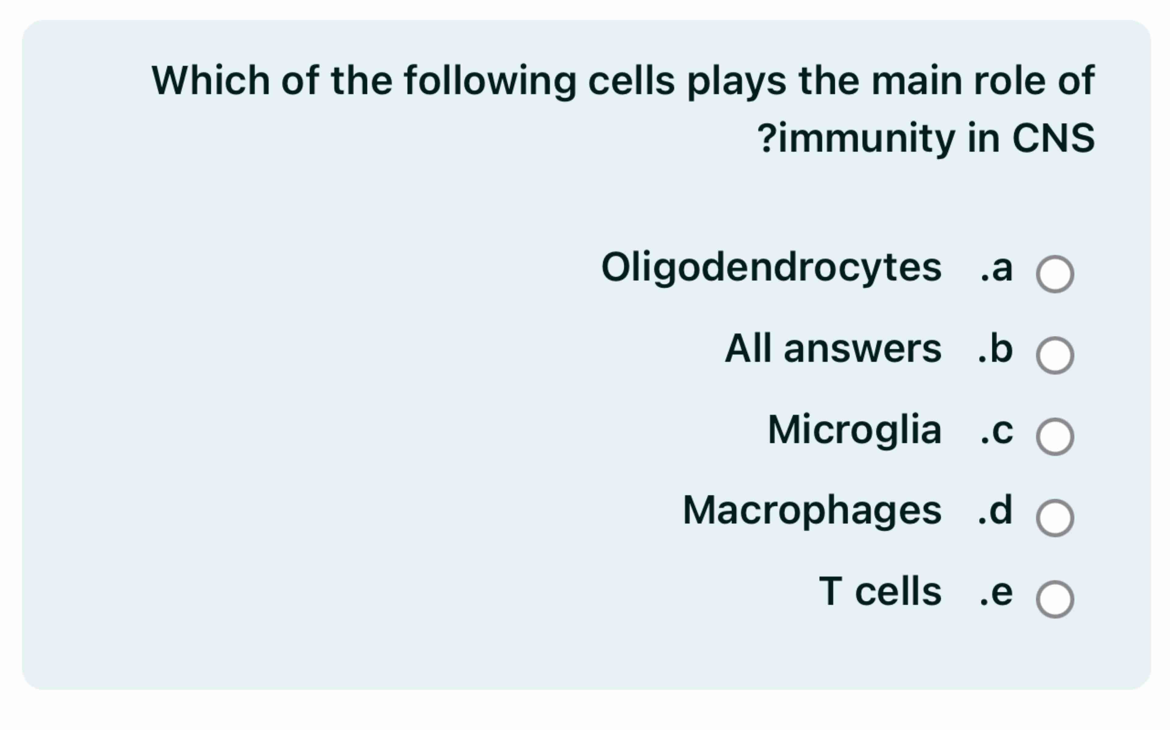 Solved Which of the following cells plays the main role of | Chegg.com