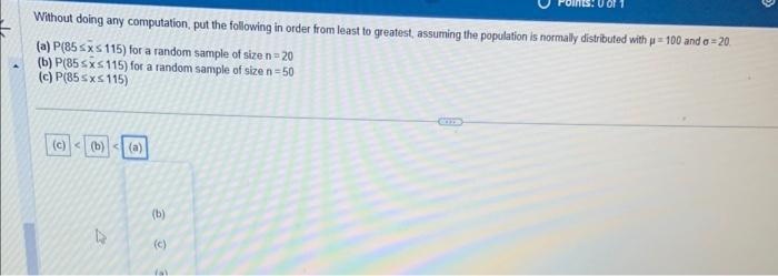 Solved Without doing any computation, put the following in | Chegg.com