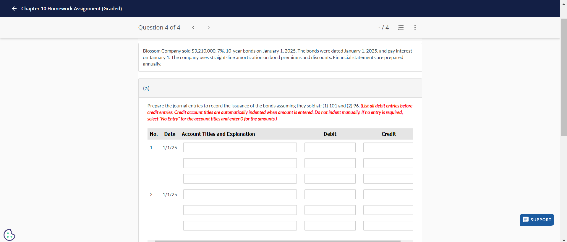 Solved Chapter 10 ﻿Homework Assignment (Graded)Question 4 | Chegg.com