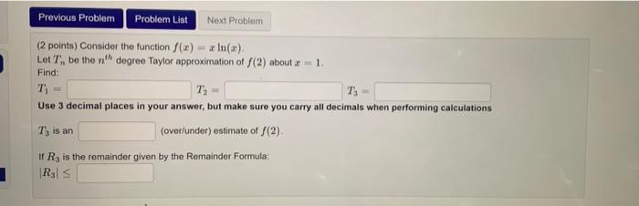 Solved (2 points) Consider the function f(x)=xln(x). Let Tn | Chegg.com