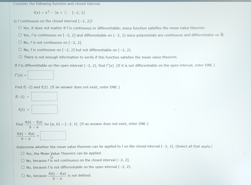 Solved Consider the following function and closed | Chegg.com