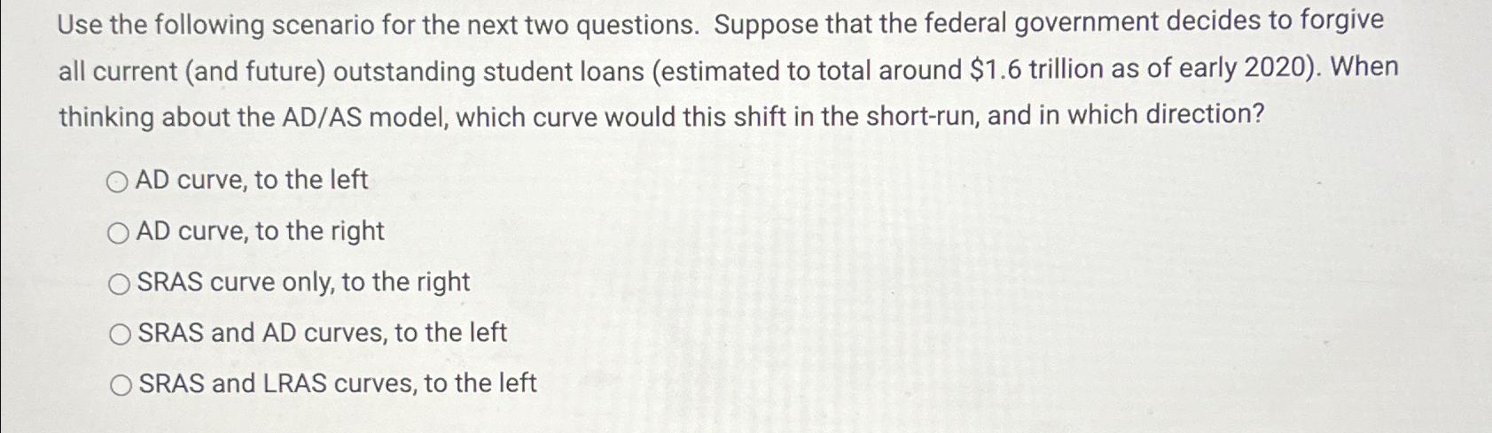 Solved Use the following scenario for the next two | Chegg.com