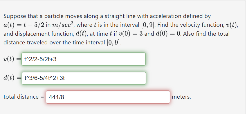 Solved Suppose that a particle moves along a straight line | Chegg.com