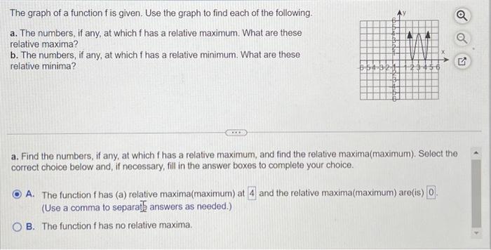 Solved The graph of a function f is given. Use the graph to | Chegg.com