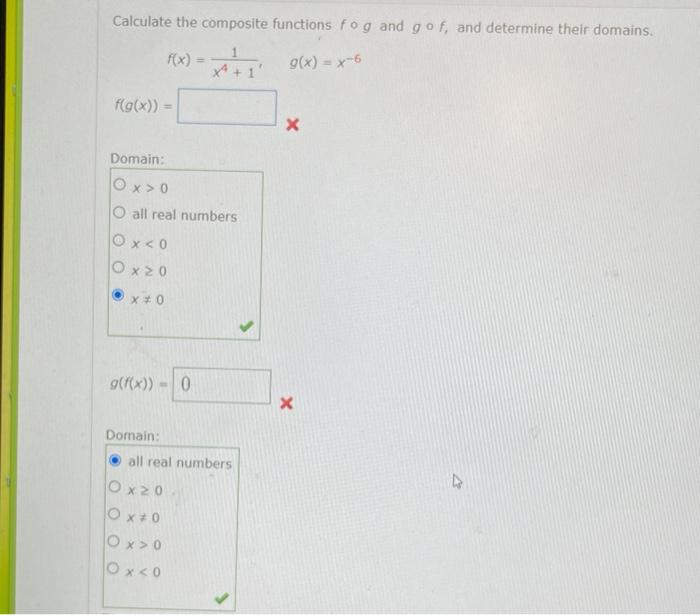 Solved Calculate the composite functions fog and gof, and | Chegg.com