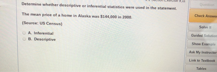 Solved Determine whether descriptive or inferential | Chegg.com