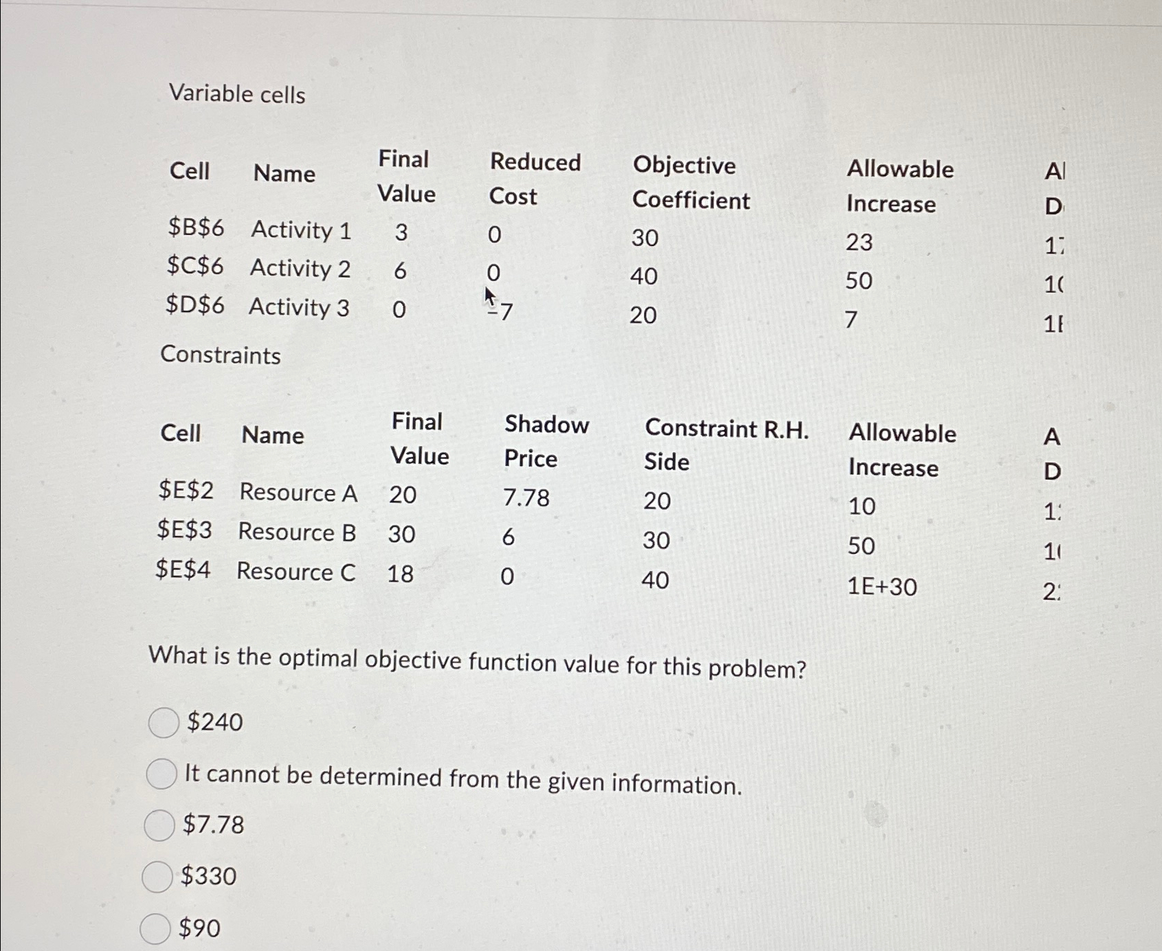 Solved Variable | Chegg.com