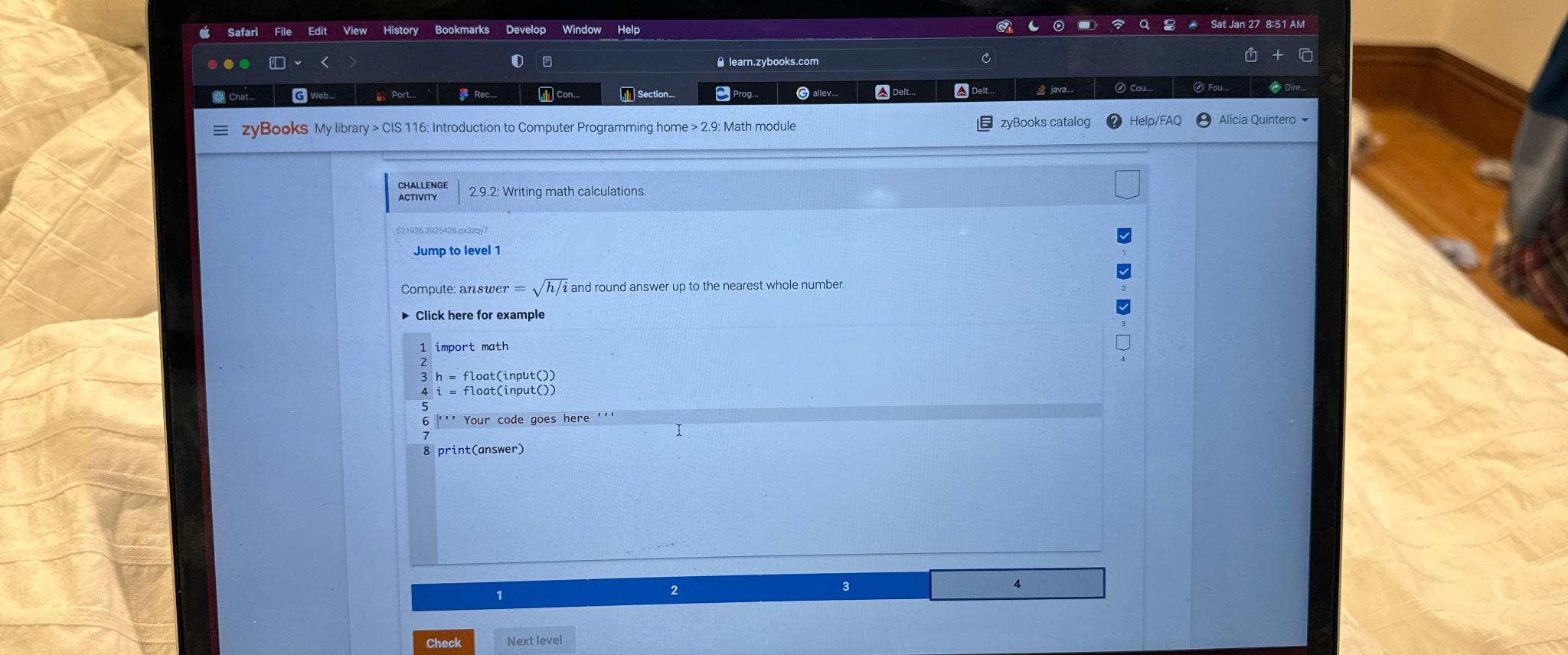 Solved -= ﻿zyBooks My library > ﻿CIS 116: Introduction to | Chegg.com