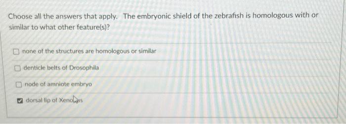 Solved Choose all the answers that apply. The embryonic | Chegg.com