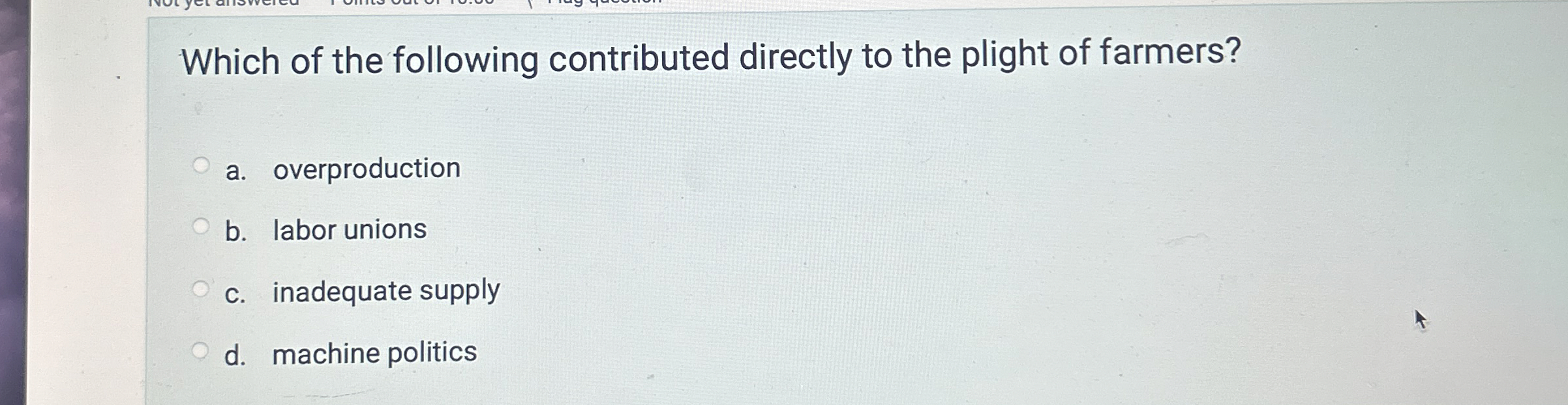 Solved Which of the following contributed directly to the | Chegg.com