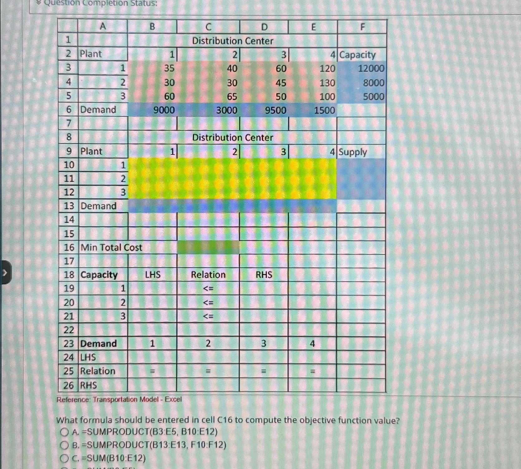 Question completion status:\table[[,A,B,C,D,E,F | Chegg.com