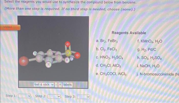 Solved Select the reagents you would use to synthesize the | Chegg.com