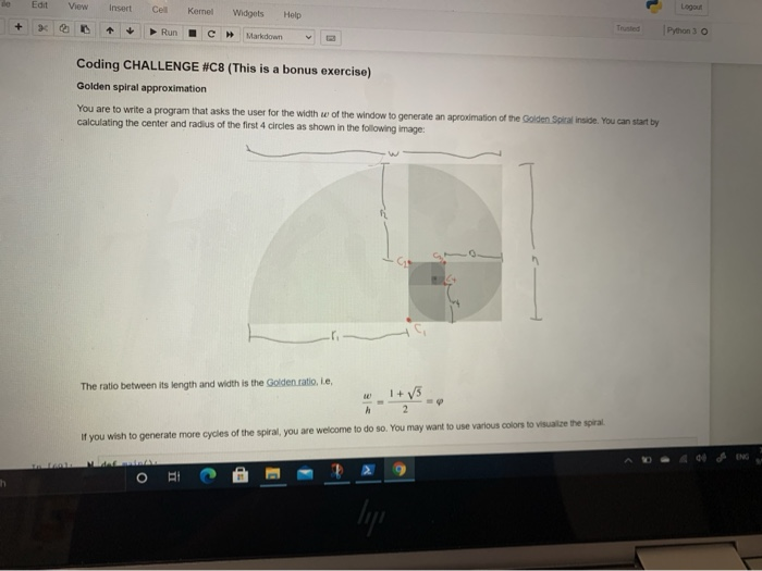 Solved Edit View Insert Cell 2 Kernel Logout Widgets Help 2 | Chegg.com
