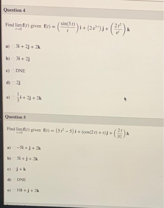 Solved Find limt→0f(t) given | Chegg.com