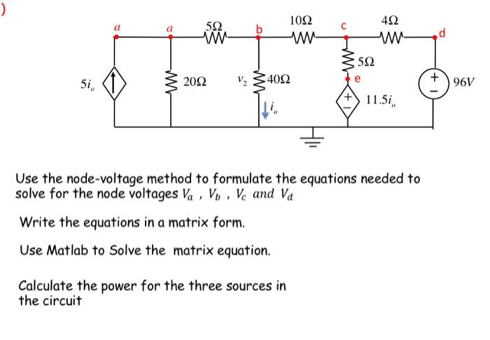Solved Use the node-voltage method to formulate the | Chegg.com